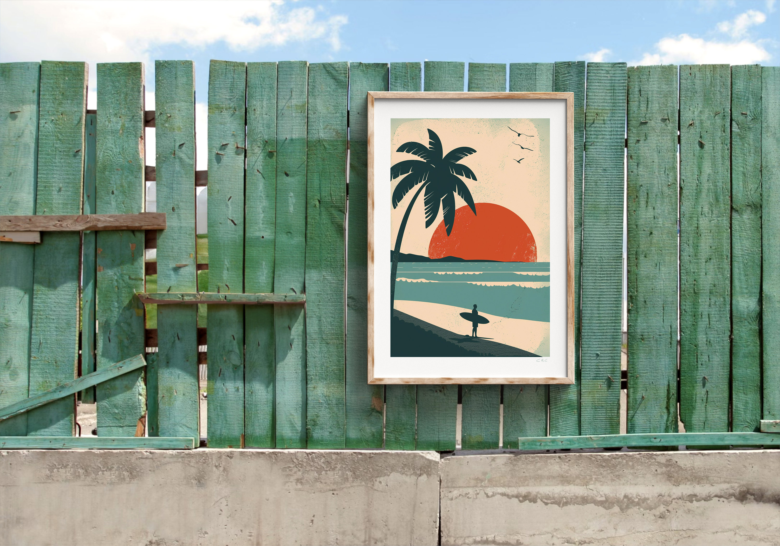 Surf Beach Art Print Surf Wall Art Beach House Decor Digital Download, PRINTABLE, Sea and Surf ...