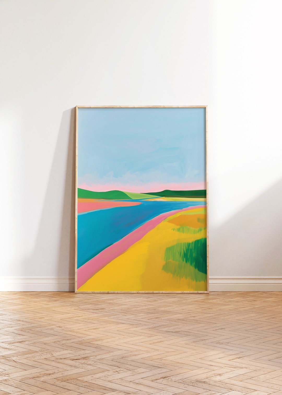 Vibrant View Poster, Colourful Art Print, Vibrant Wall Decor, Nature ...