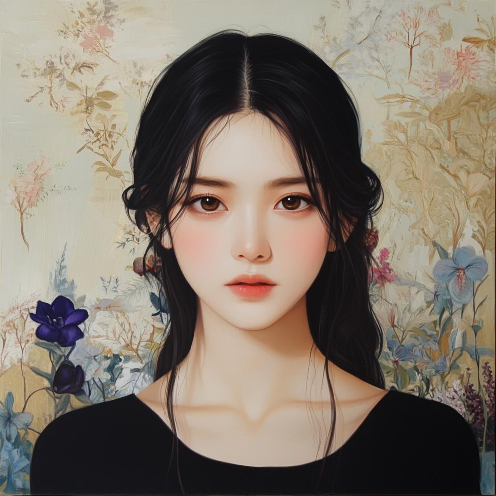 Ethereal Portrait,ethereal Portrait, Delicate Woman, Floral Background ...