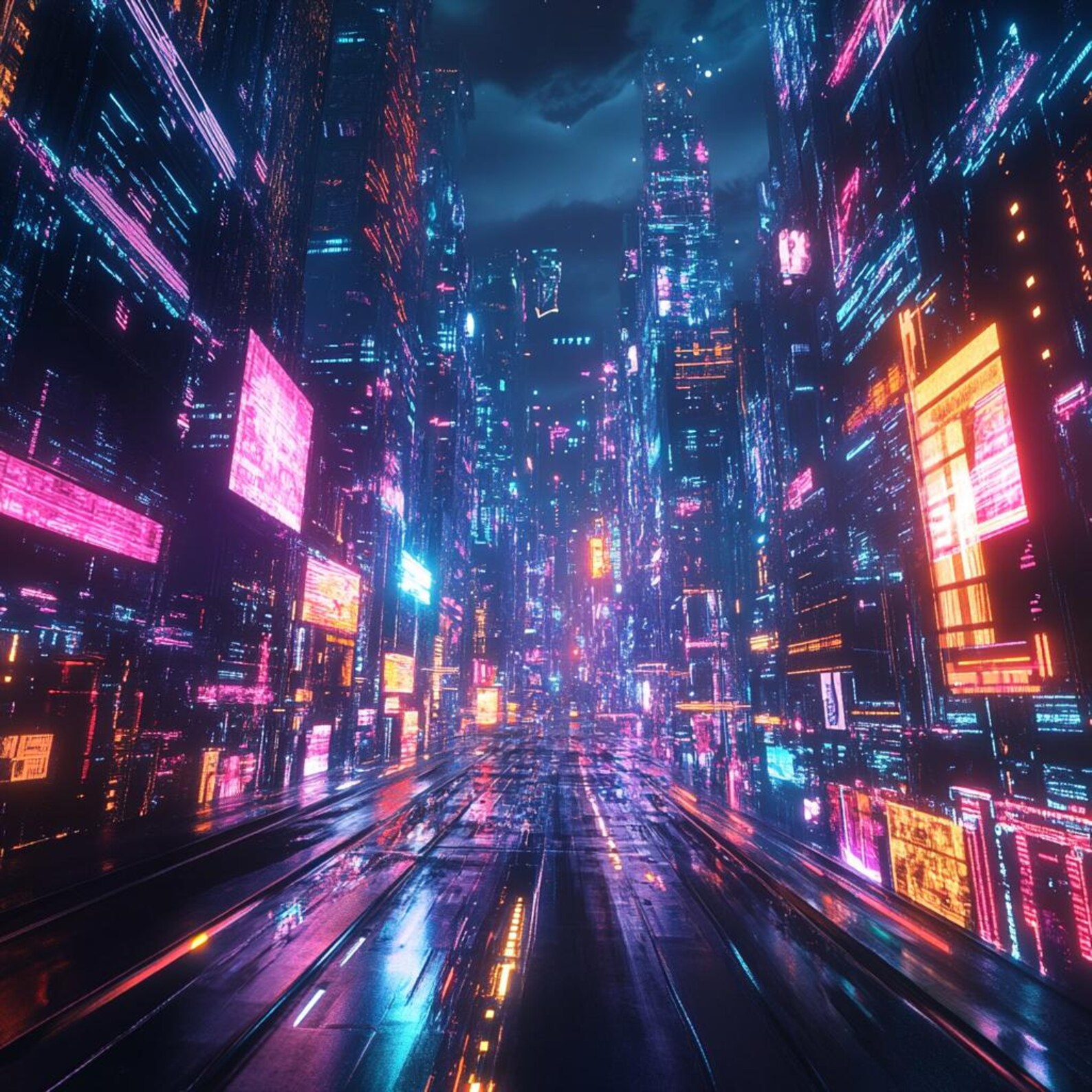 Digital Pulse: Cyber City Streets,cyber City Streets, Neon Pulse ...