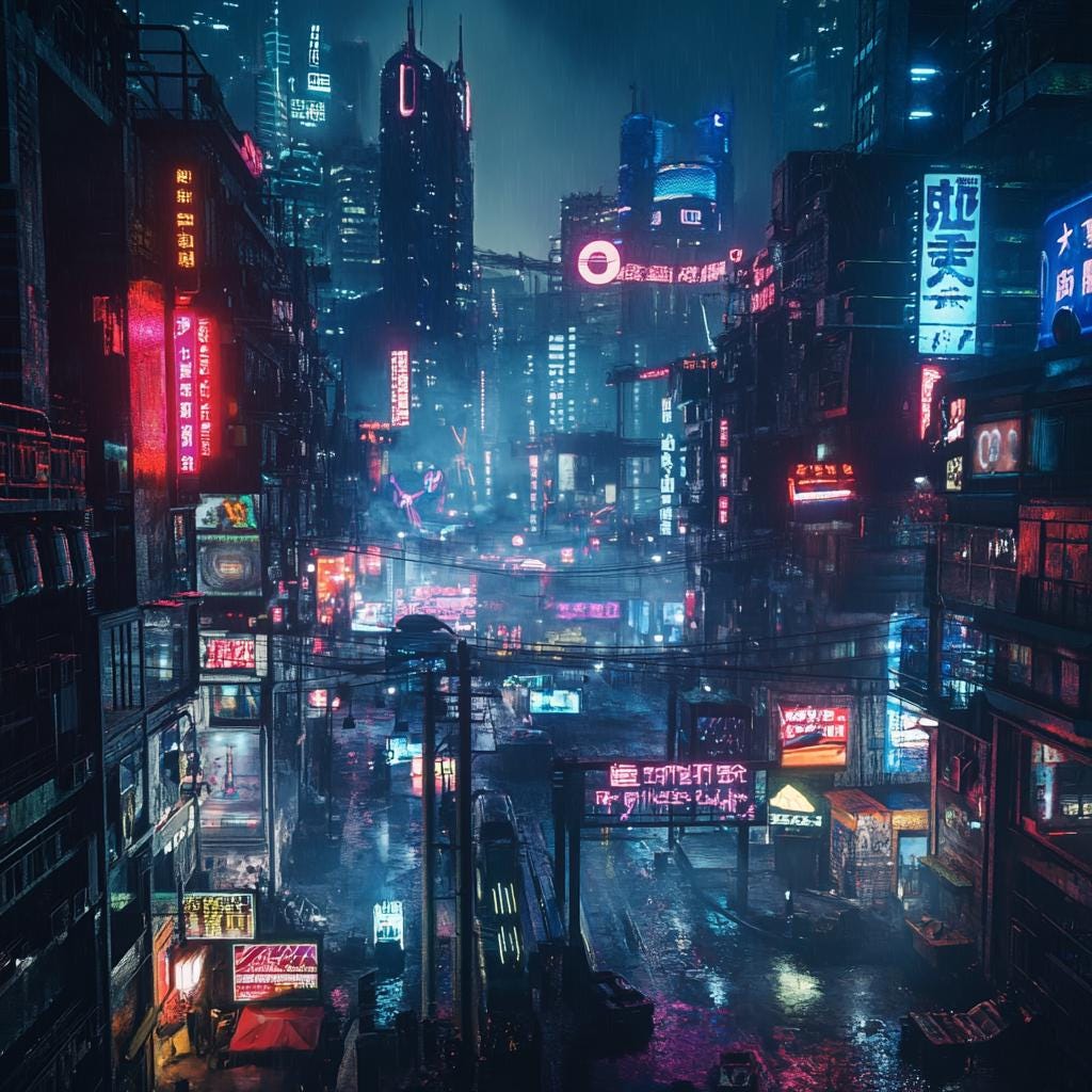 Neon Alley: Cyberpunk Cityscape,cyberpunk, Neon, Futuristic City ...
