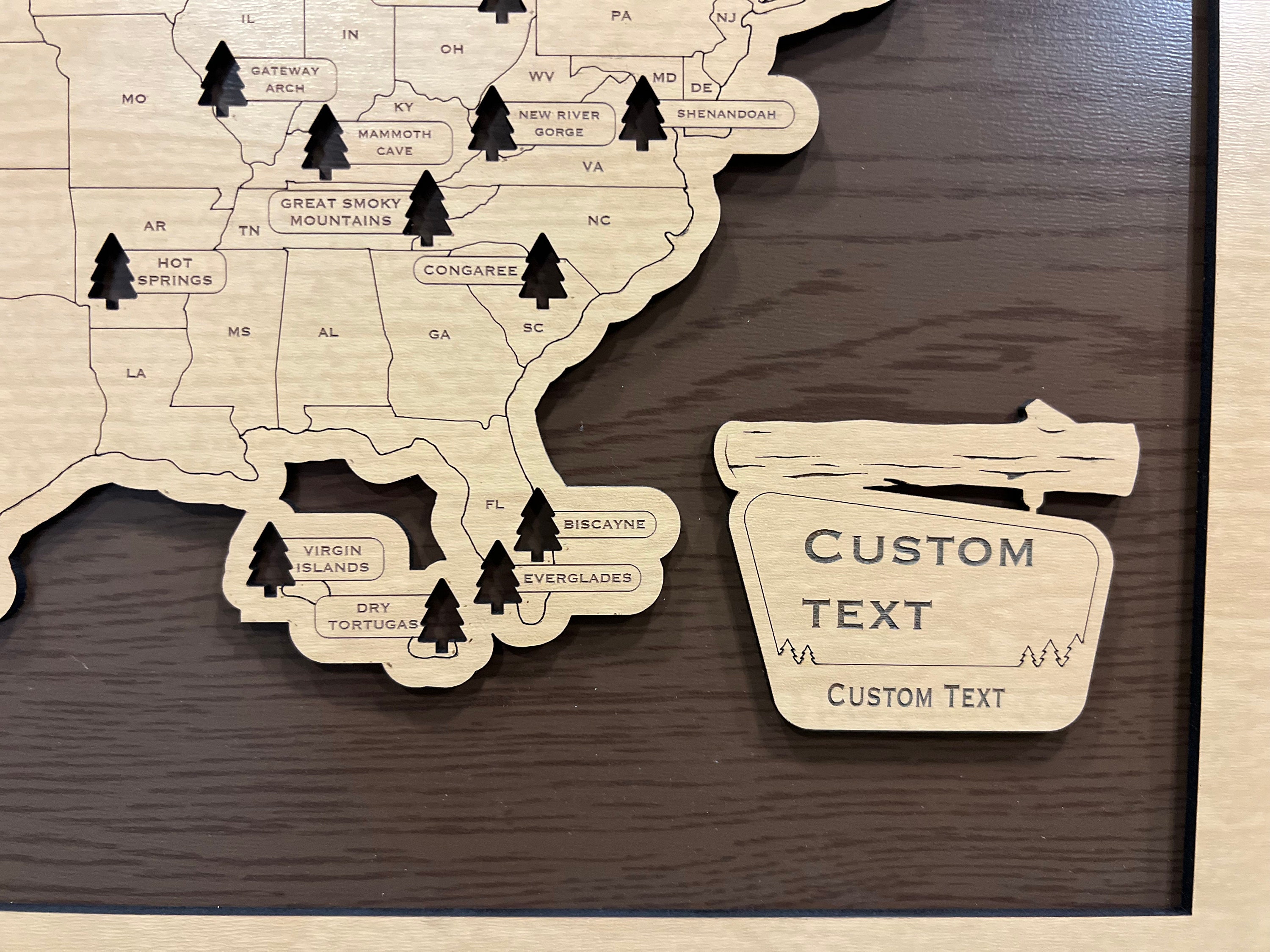 Personalized National Park Travel Map - Etsy