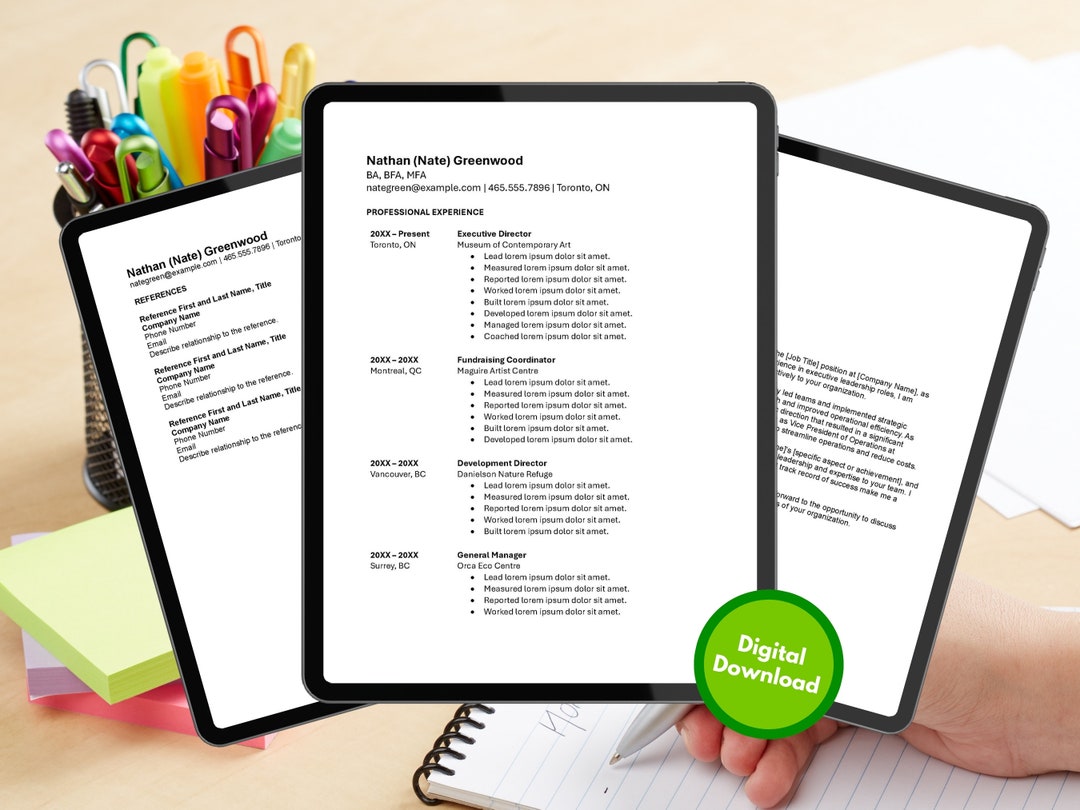 Classic Resume Professional Resume Template Word Cover Letter and ...