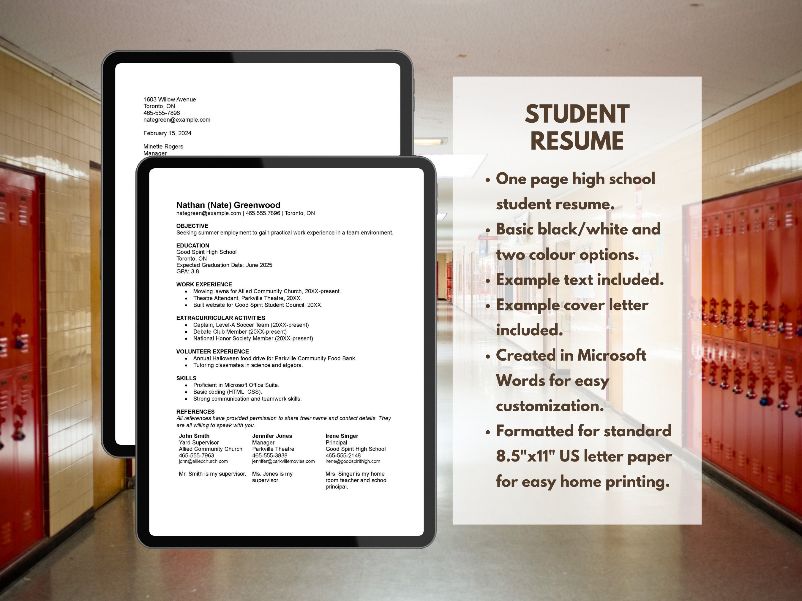 Resume for a High School Student Academic Resume Template No Experience ...