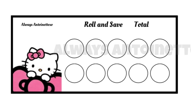 Kitty Roll and Save A6 Digital Download - Etsy