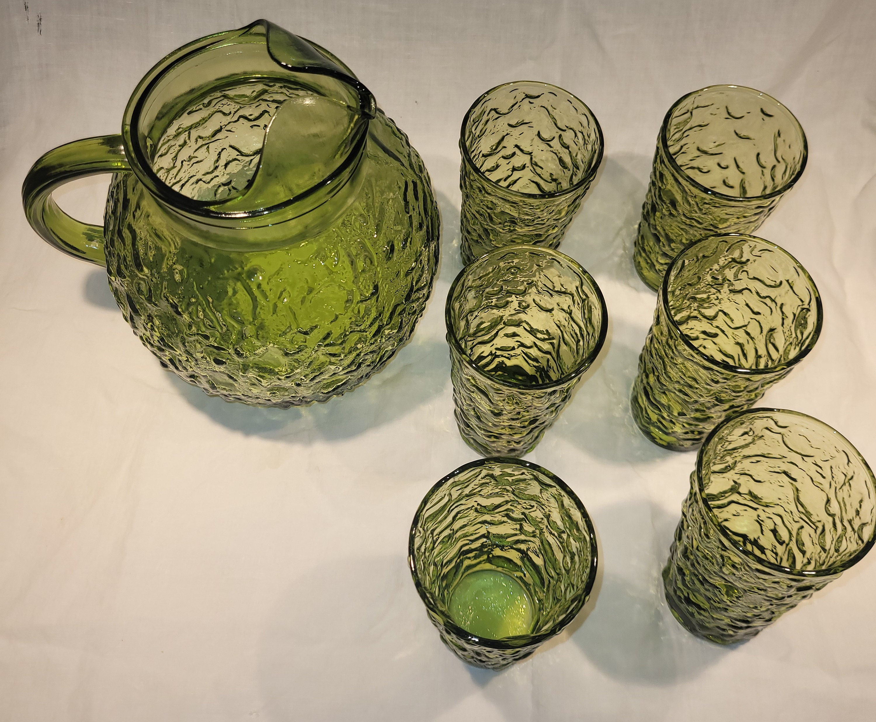 Globe Pitcher With Six Glasses Set of Anchor Hocking in Lido Milano ...