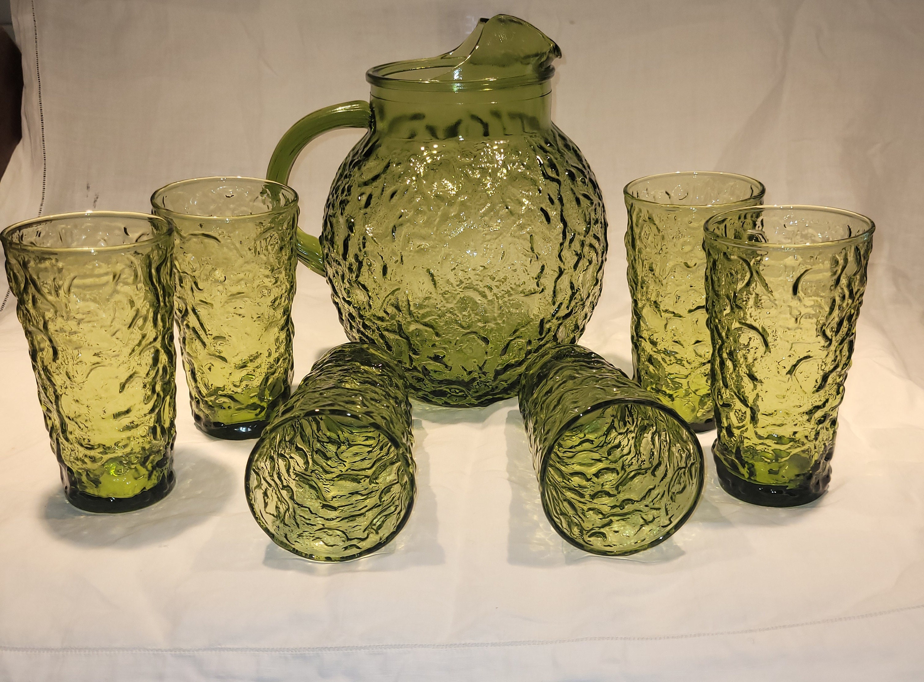 Globe Pitcher With Six Glasses Set of Anchor Hocking in Lido Milano ...