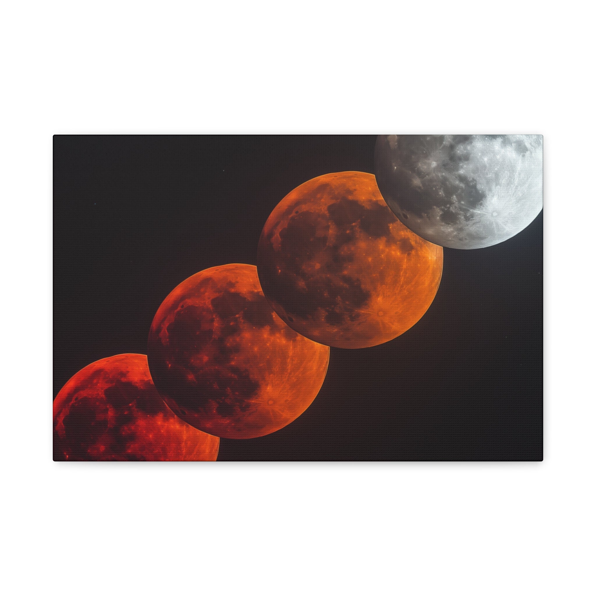 Lunar Eclipse Phases Gallery Wraps HIGH RESOLUTION - Etsy