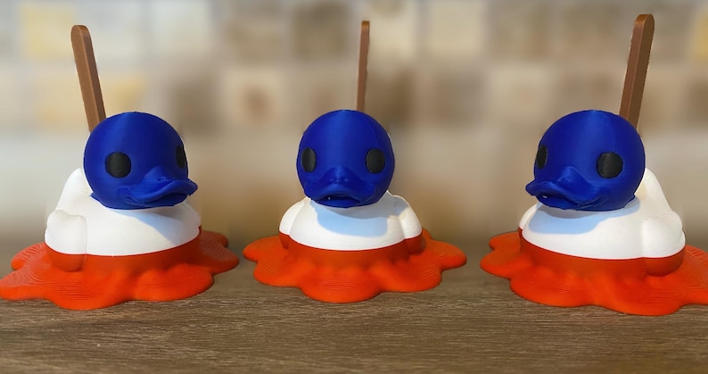 Melting Ice Pop Duck - Rainbow Ice - 3D Printed Figurine - Car ...