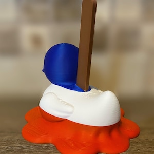 Melting Ice Pop Duck - Rainbow Ice - 3D Printed Figurine - Car ...