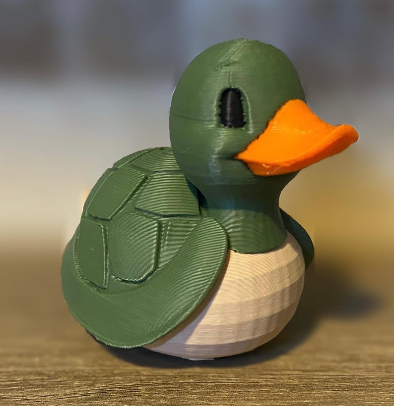 Turtle Duck - 3D Printed Figurine - Car Dashboard Decor - Ducking Gift ...
