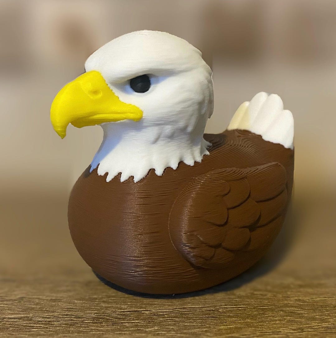 American Bald Eagle Duck - 3D Printed Figurine - Car Dashboard Decor ...