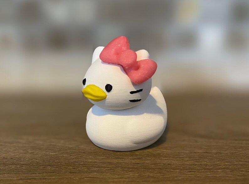 Hello Kitty Duck With Pink Sparkle Bow Duck Jeep - Etsy