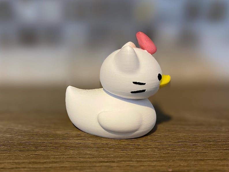 Hello Kitty Duck With Pink Sparkle Bow Duck Jeep - Etsy