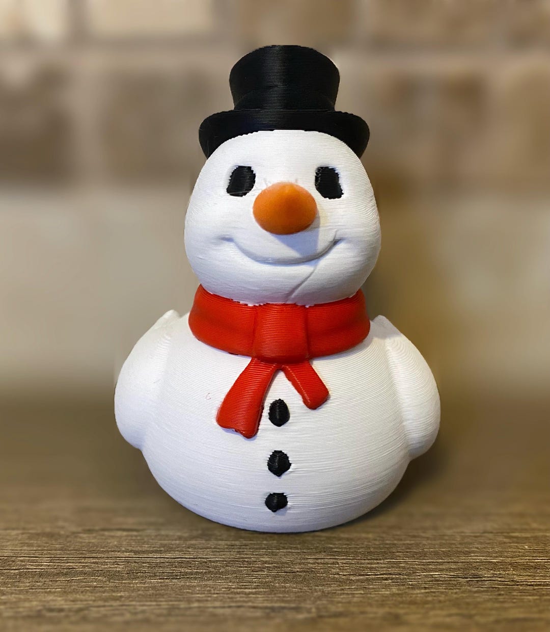 Snowman Duck - Christmas- 3D Printed Figurine - Jeep Ducking Gift ...