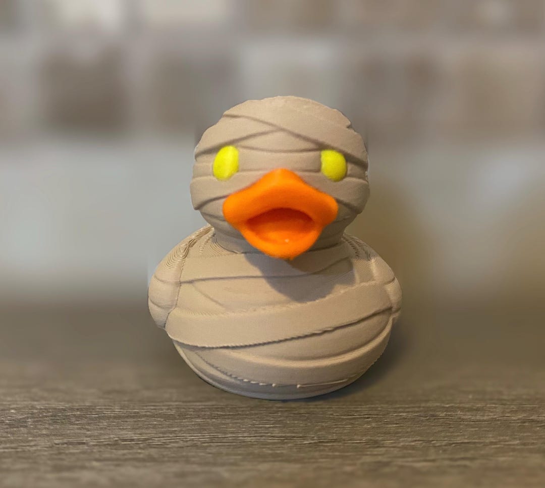 Spooky Mummy Duck - 3D Printed Figurine - Jeep Ducking Gift - Halloween ...