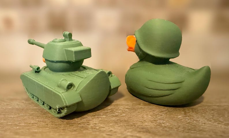 3D Printed Army Duck & Tank Duck - Car Dashboard Decor - 2-pack - Etsy