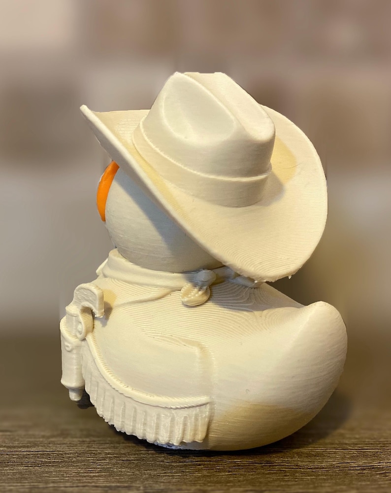 Cowboy Gunslinger Duck - 3D Printed Figurine - Ducking Gift - Crusies ...