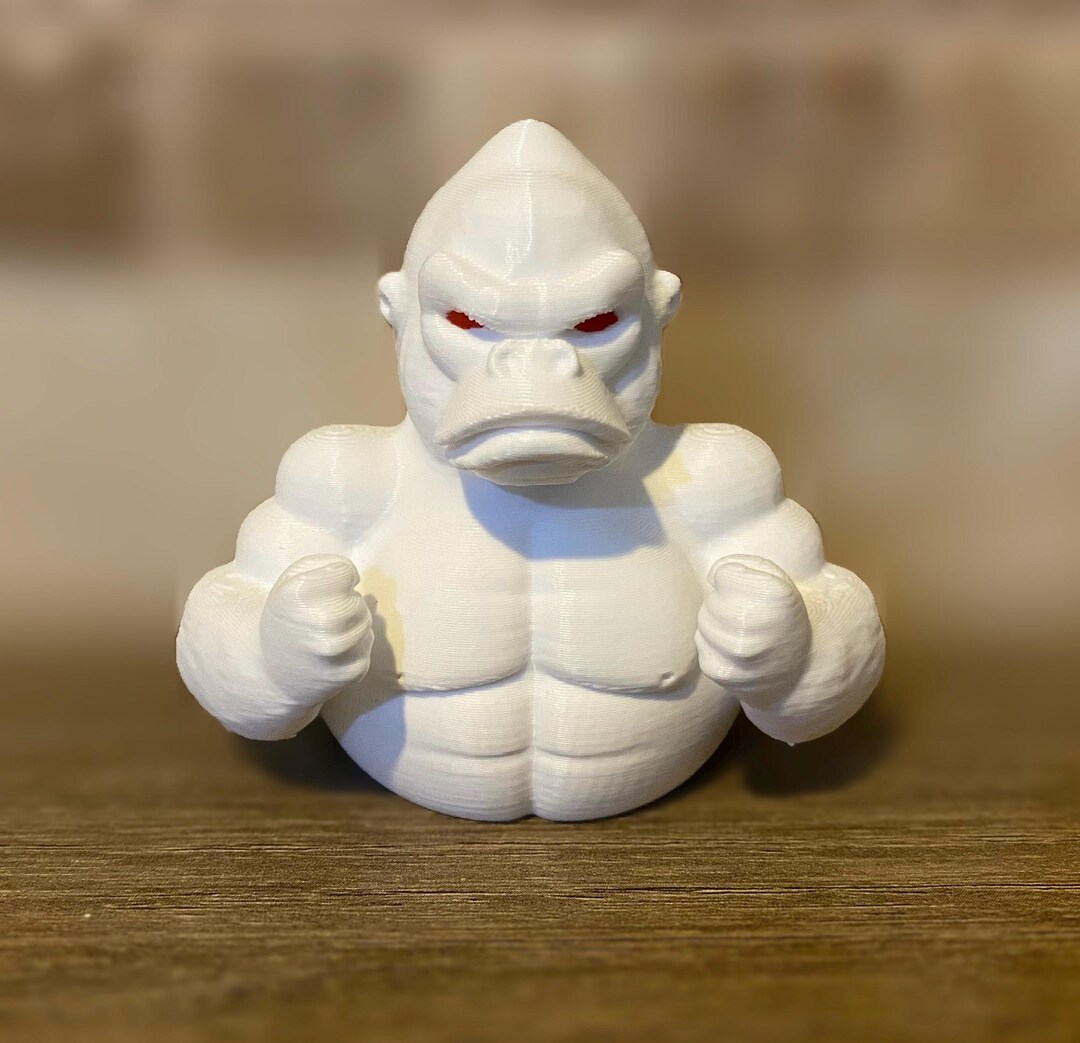 Albino Gorilla Duck - 3D Printed Figurine - Car Dashboard Decor ...