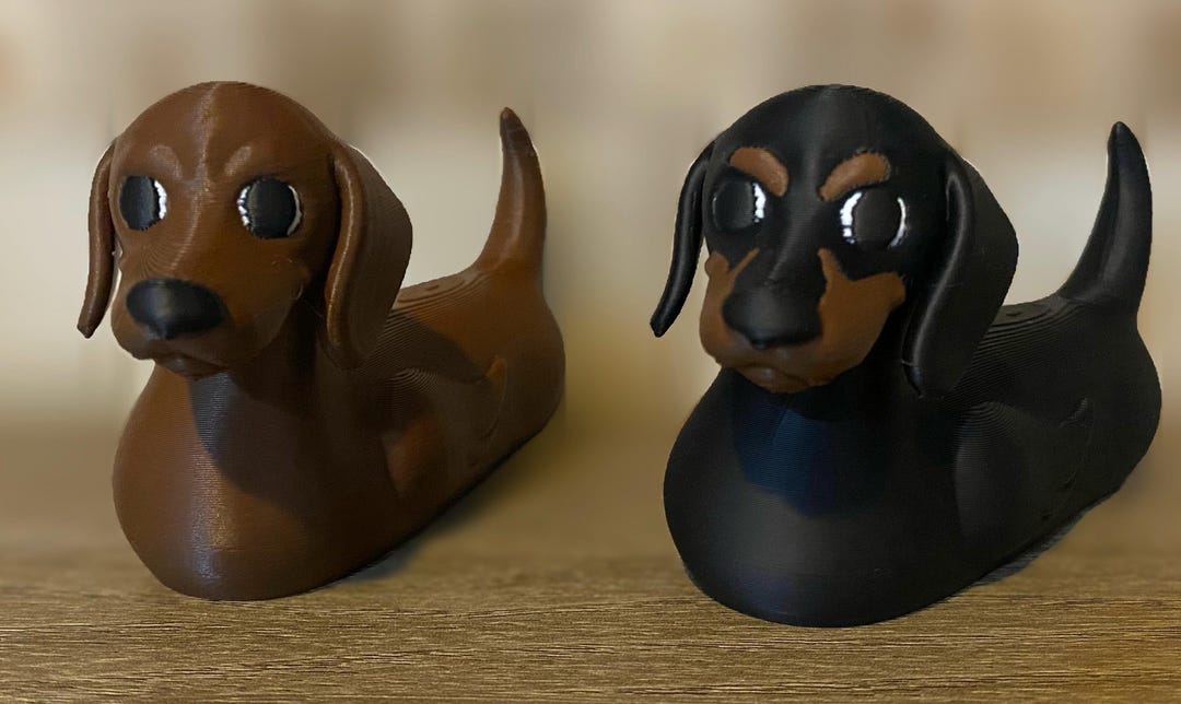 Dachshund Duck - 3D Printed Figurine - Car Dashboard Decor - Ducking ...