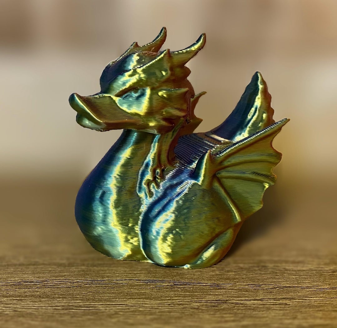 Dragon Duck - Silk PLA - 3D Printed Figurine - Car Dashboard Decor ...