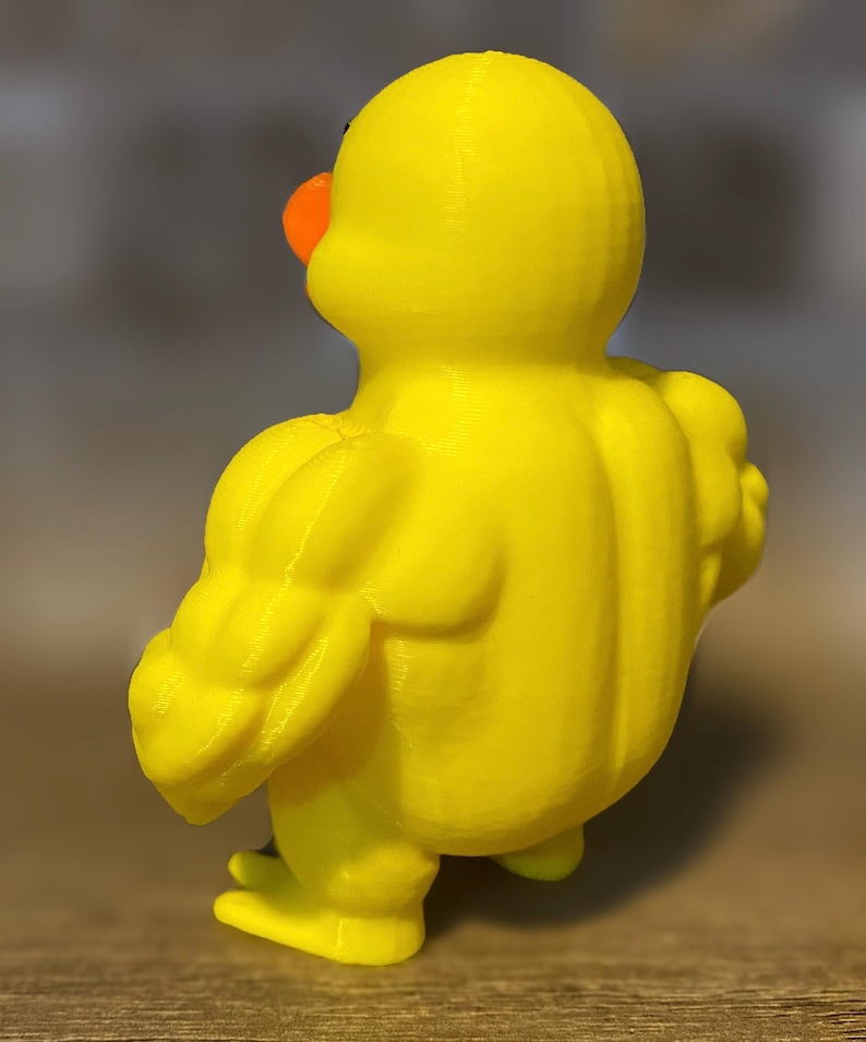 Muscle Body Builder Duck - 3D Printed Figurine - Car Dashboard Decor ...