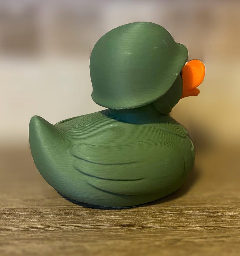 Army Military Duck - 3D Printed Figurine - Car Dashboard Decor ...