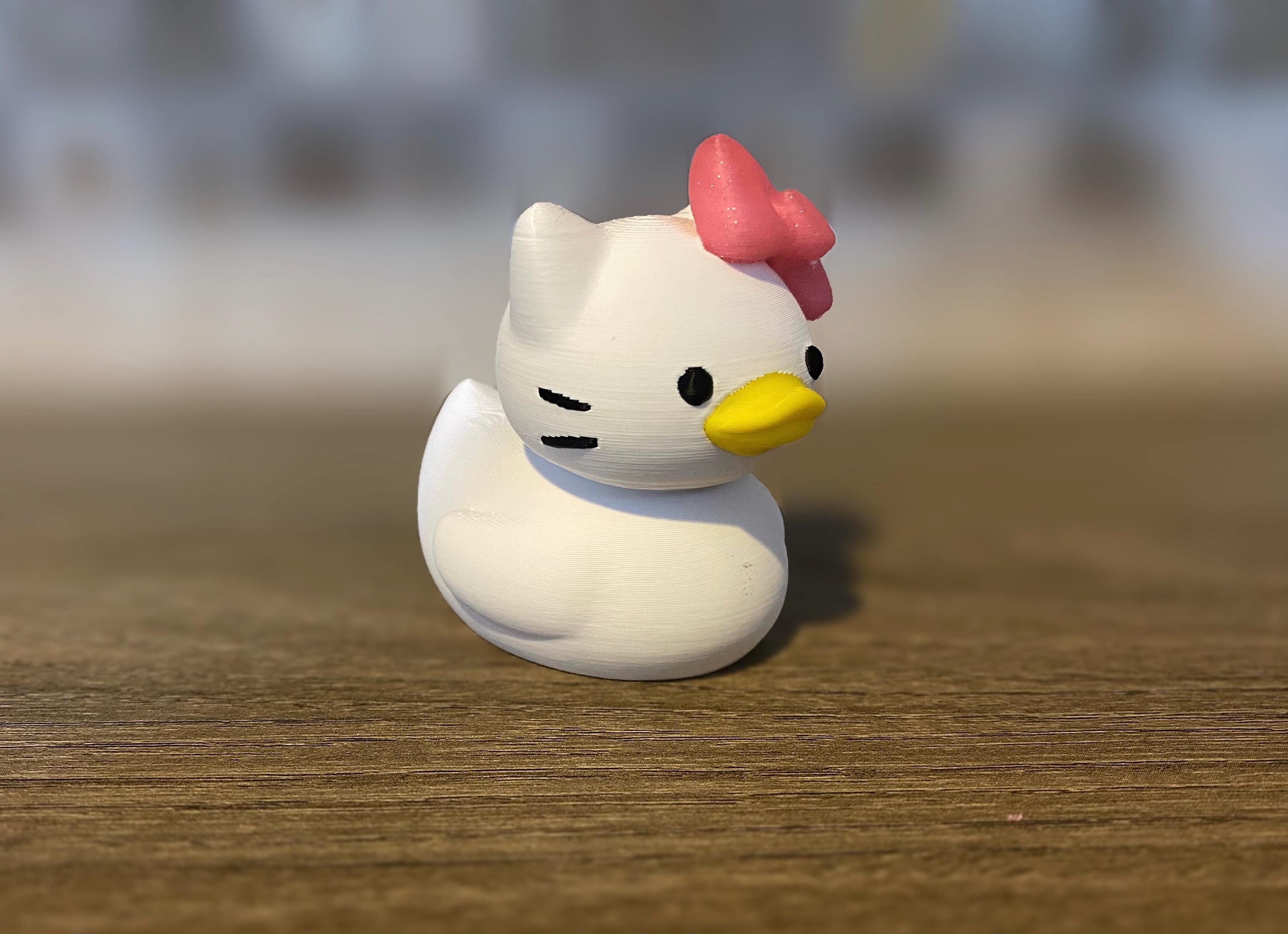 Hello Kitty Duck With Pink Sparkle Bow Duck Jeep - Etsy