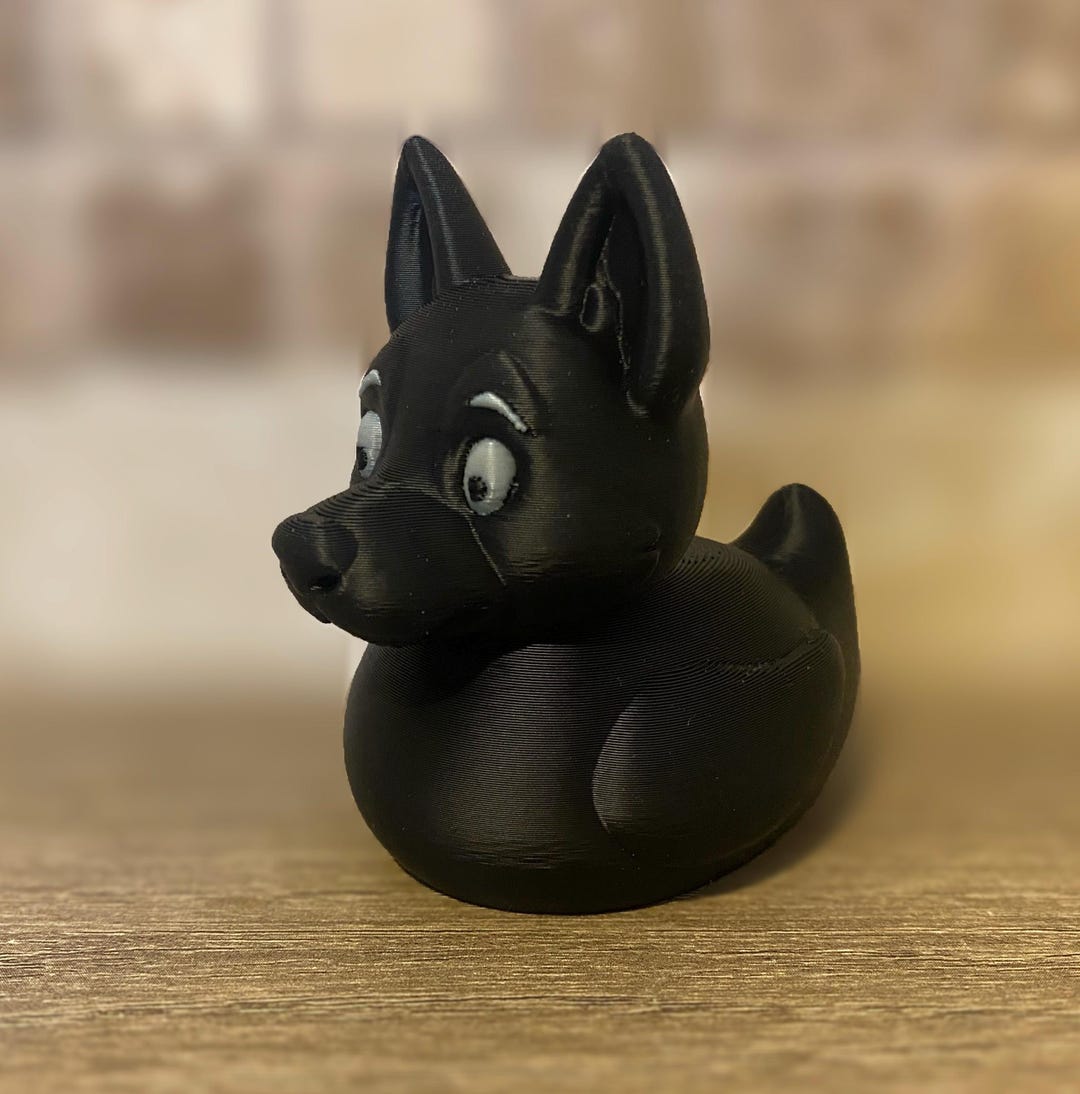 Black German Shepherd Duck - 3D Printed Figurine - Jeep Ducking Gift ...