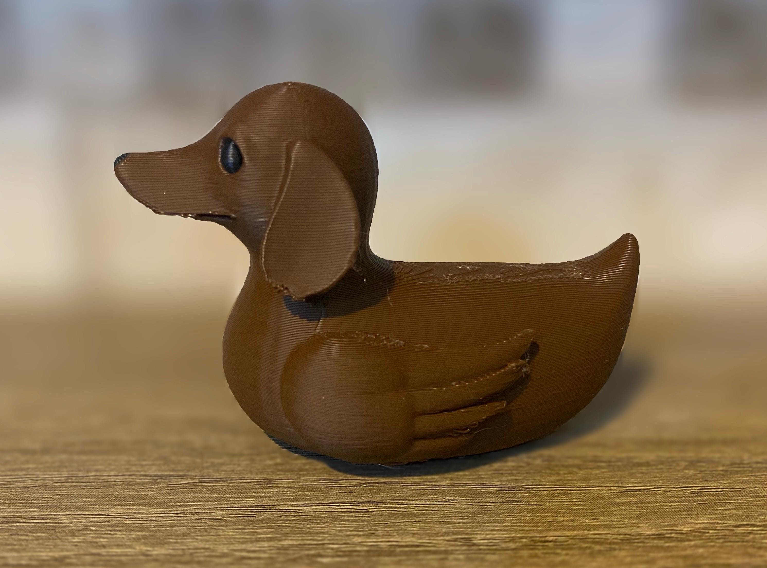 Dachshund Duck - 3D Printed Figurine - Car Dashboard Decor - Ducking ...