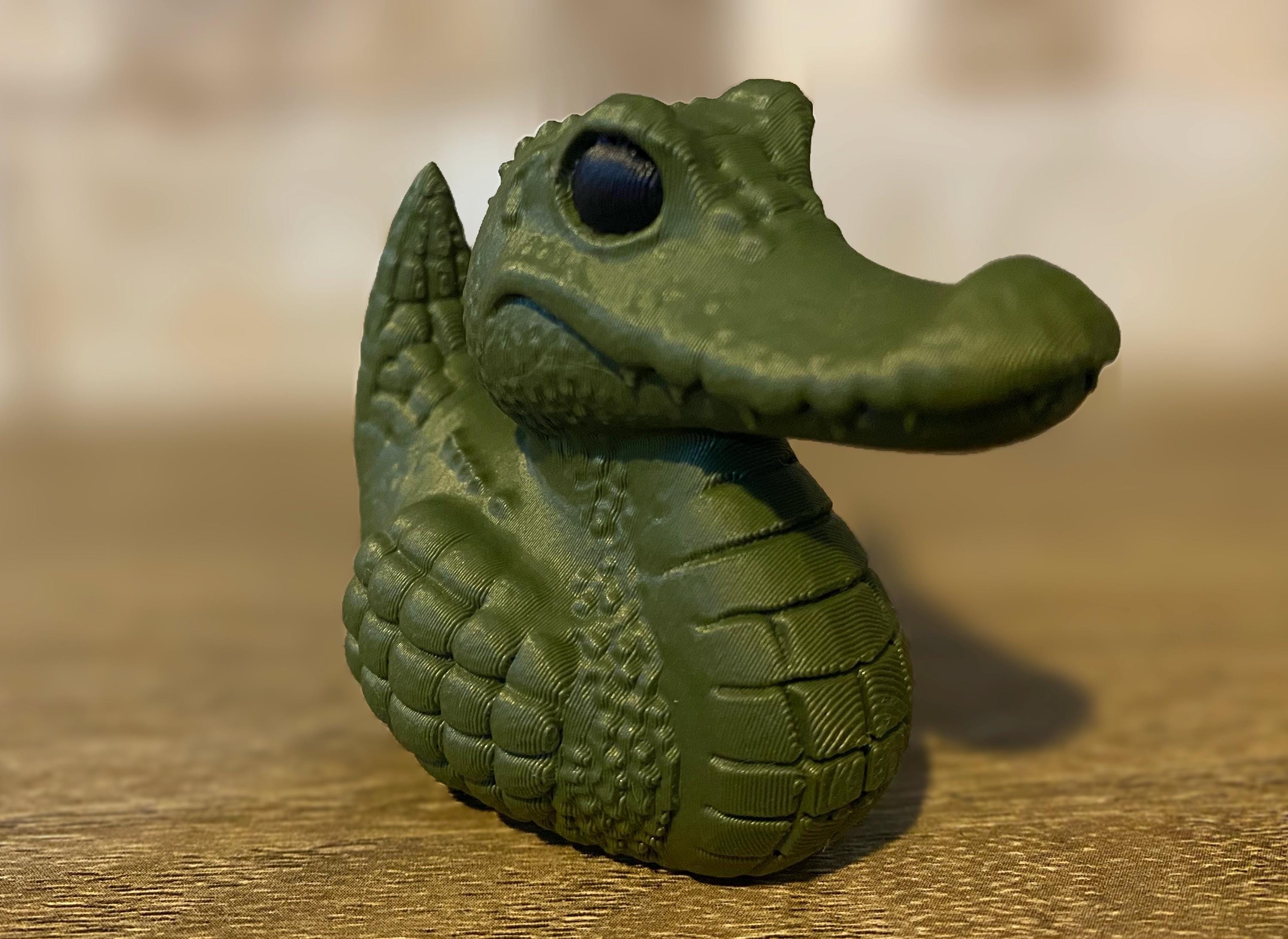 Crocodile Duck- 3D Printed Figurine - Jeep Ducking Gift - Cruises ...