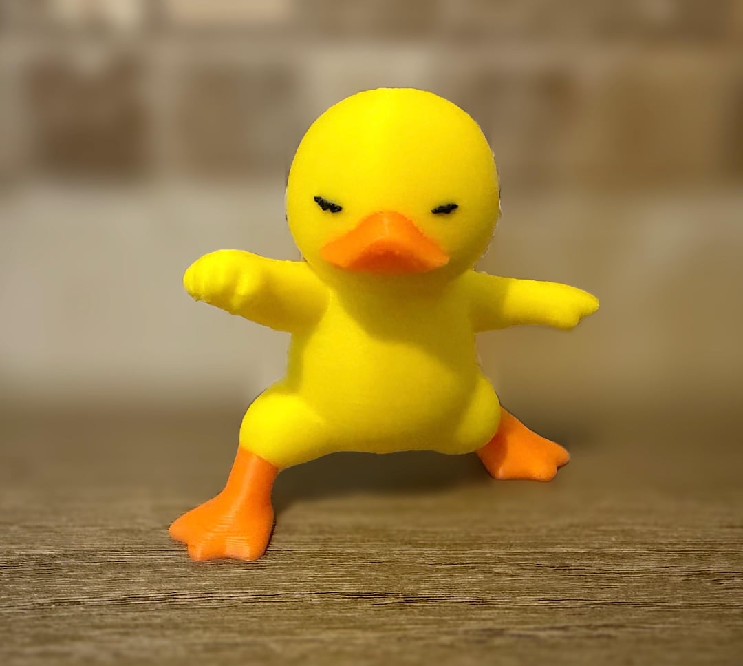 Yoga Duck - Warrior Position - 3D Printed Figurine - Car Dashboard ...