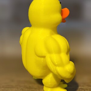 Muscle Body Builder Duck - 3D Printed Figurine - Car Dashboard Decor ...
