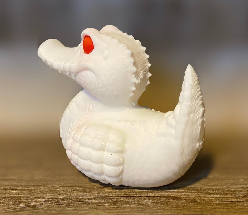 Albino Crocodile Duck - 3D Printed Figurine - Car Dashboard Decor ...