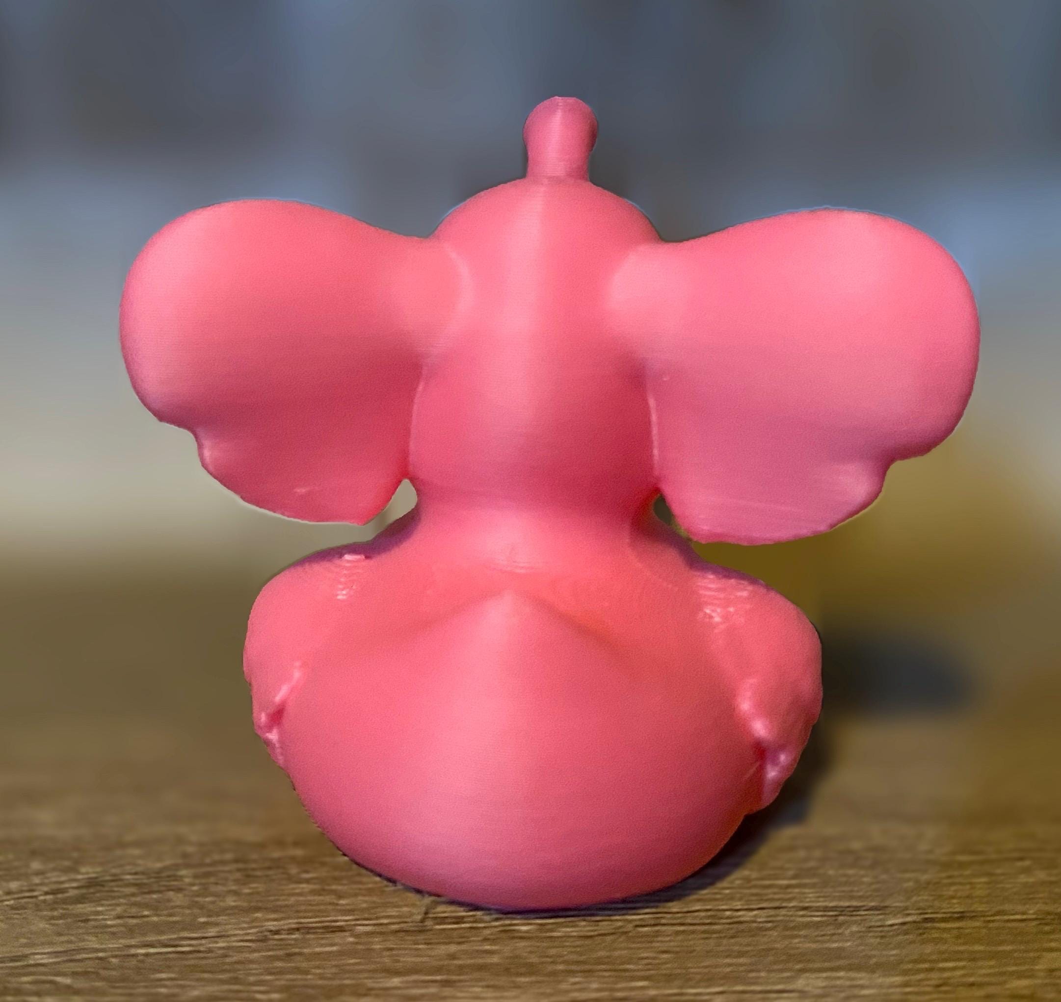 Pink Elephant Duck - 3D Printed Figurine - Car Dashboard Decor ...