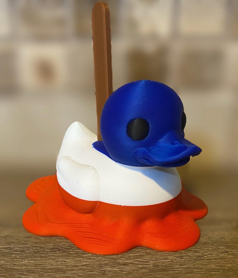 Melting Ice Pop Duck - Rainbow Ice - 3D Printed Figurine - Car ...