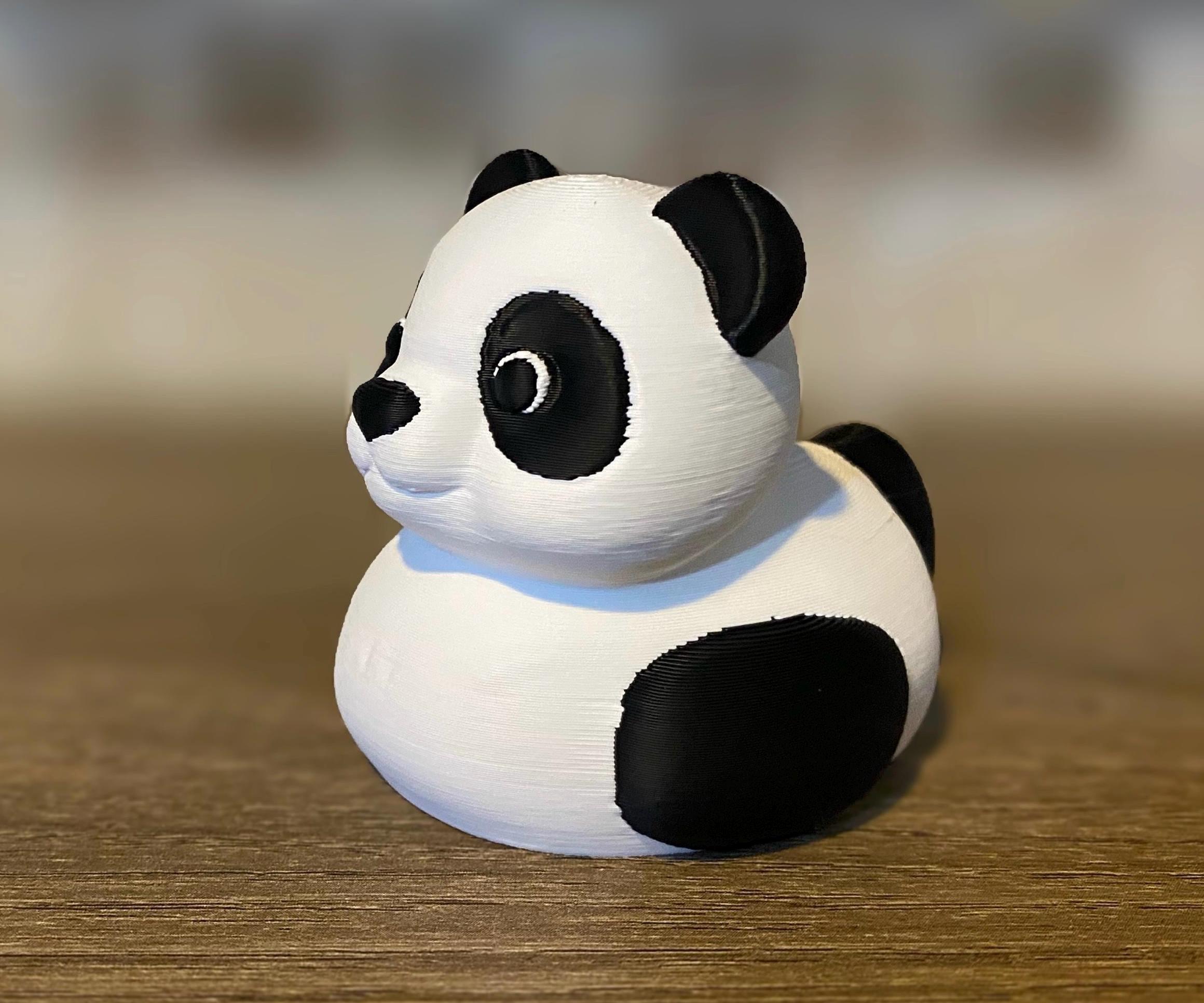 Panda Bear Duck - 3D Printed Figurine - Jeep Ducking Gift - Cruises ...