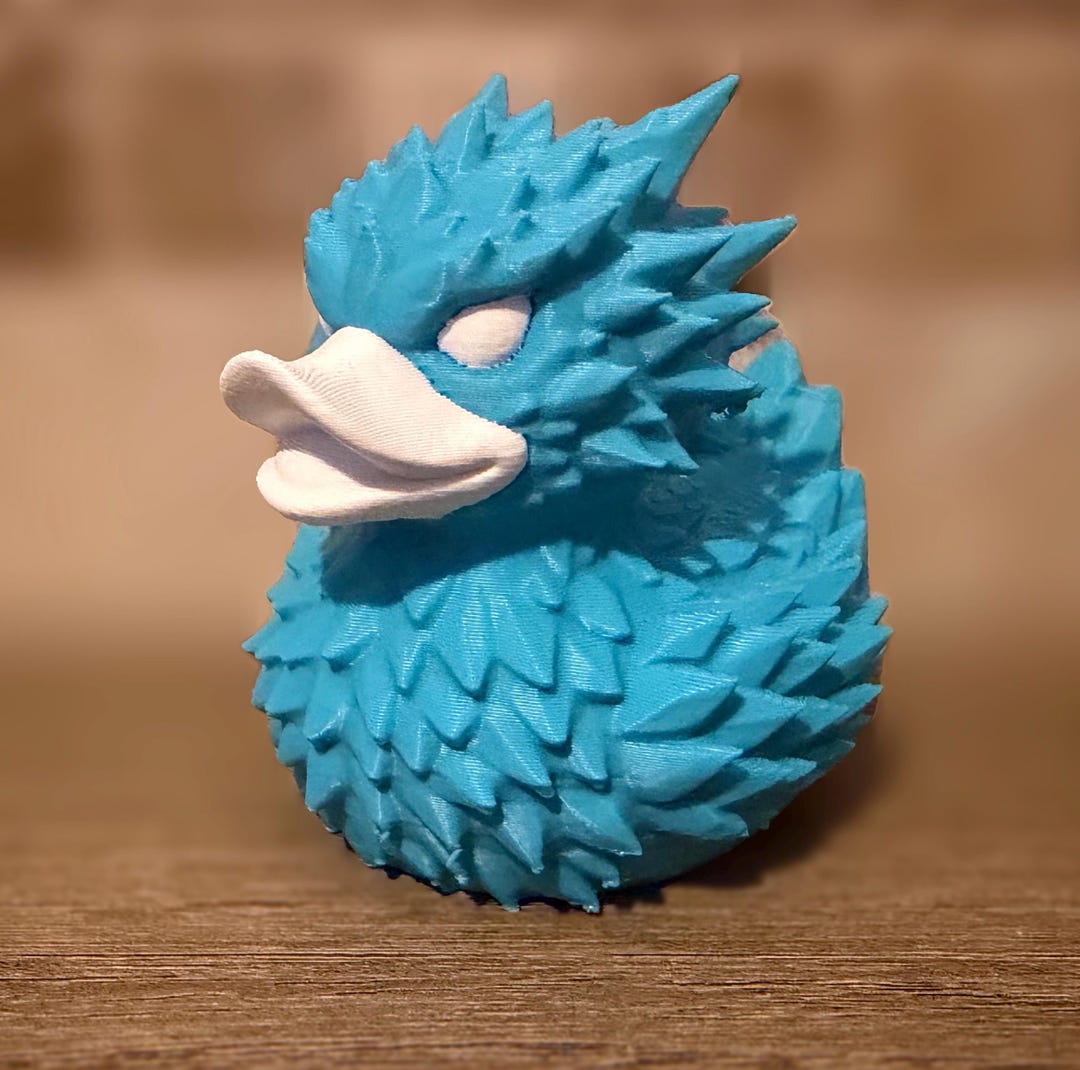 Ice Dragon Duck - 3D Printed Figurine - Car Dashboard Decor - Ducking ...