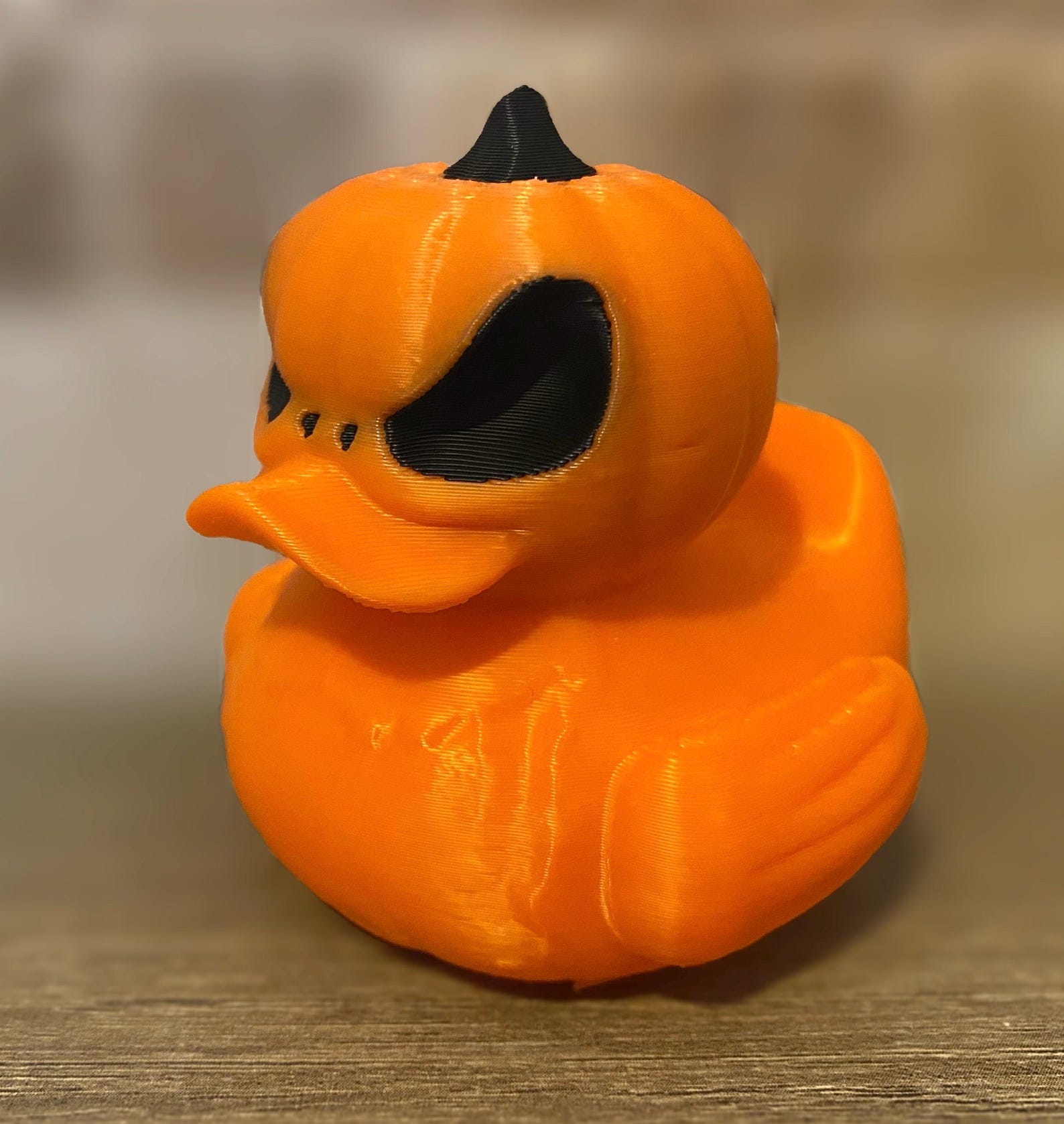 Jack-o-lantern Duck - 3D Printed Figurine - Car Dashboard Decor ...