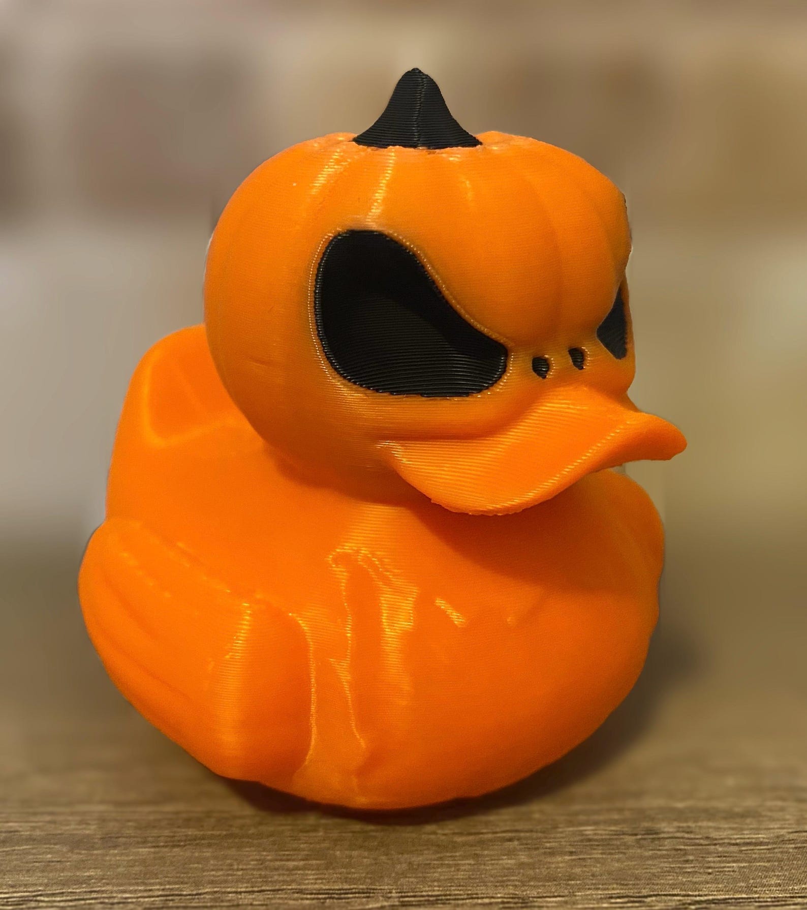 Jack-o-lantern Duck - 3D Printed Figurine - Car Dashboard Decor ...