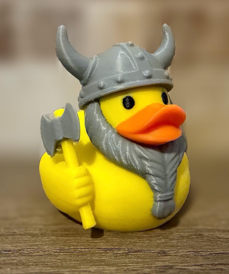 Viking Duck- 3D Printed Figurine - Car Dashboard Decor - Ducking Gift ...