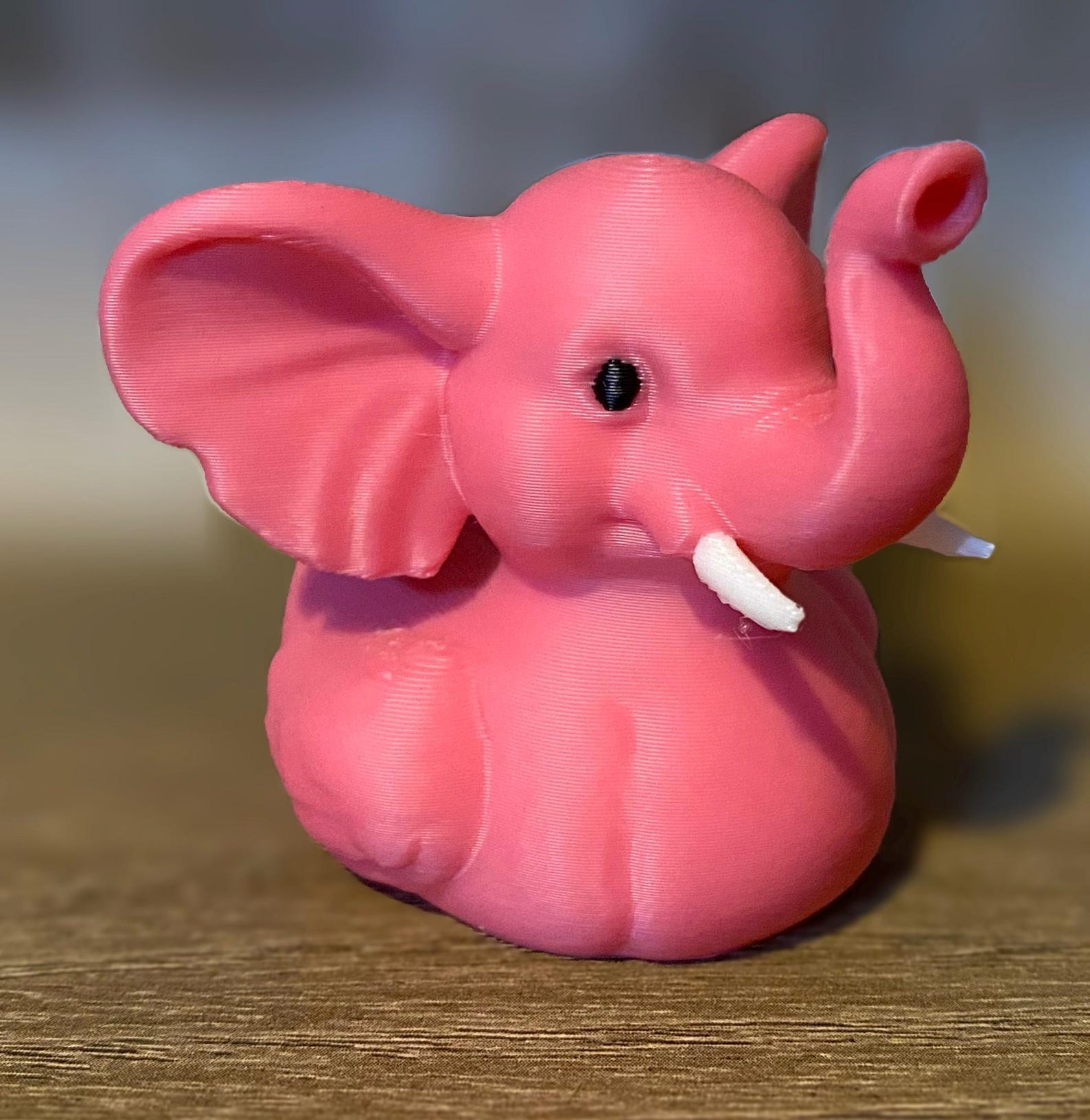 Pink Elephant Duck - 3D Printed Figurine - Car Dashboard Decor ...