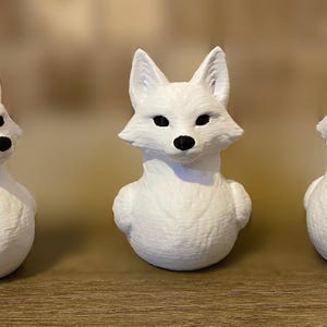 Arctic Fox Duck- 3D Printed Figurine - Jeep Ducking Gift - Collectibles ...