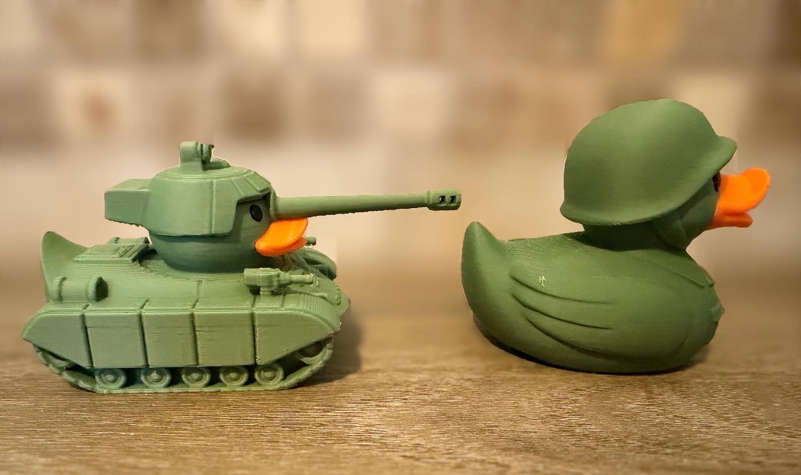 3D Printed Army Duck & Tank Duck - Car Dashboard Decor - 2-pack - Etsy
