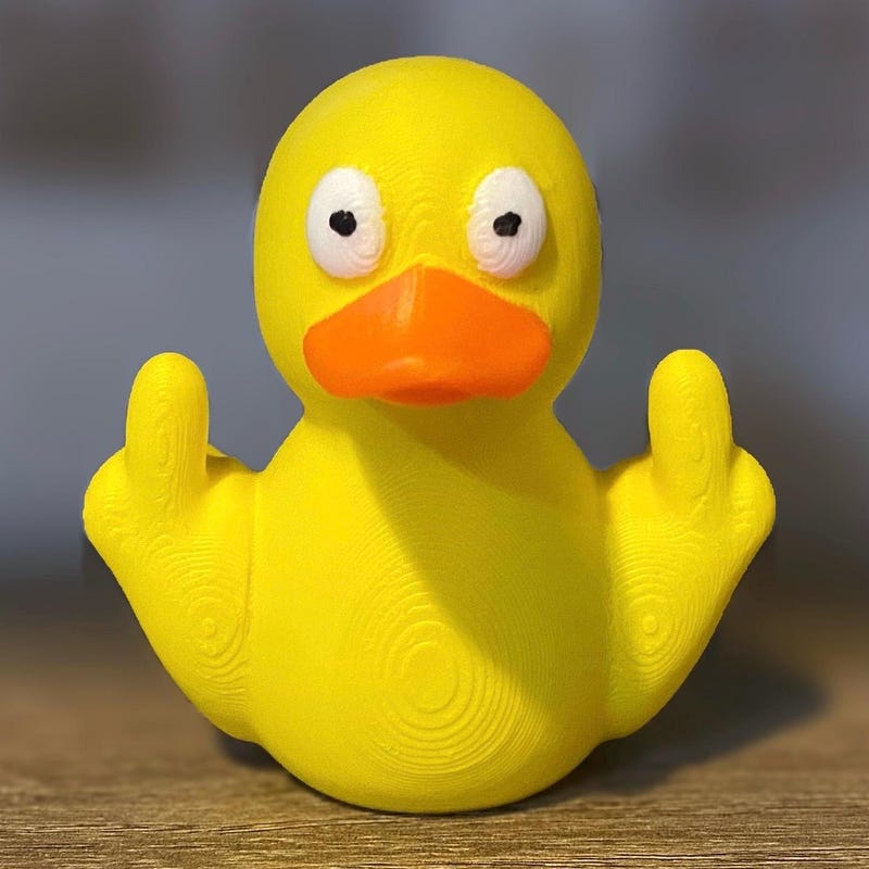 Middle Finger Duck - Etsy