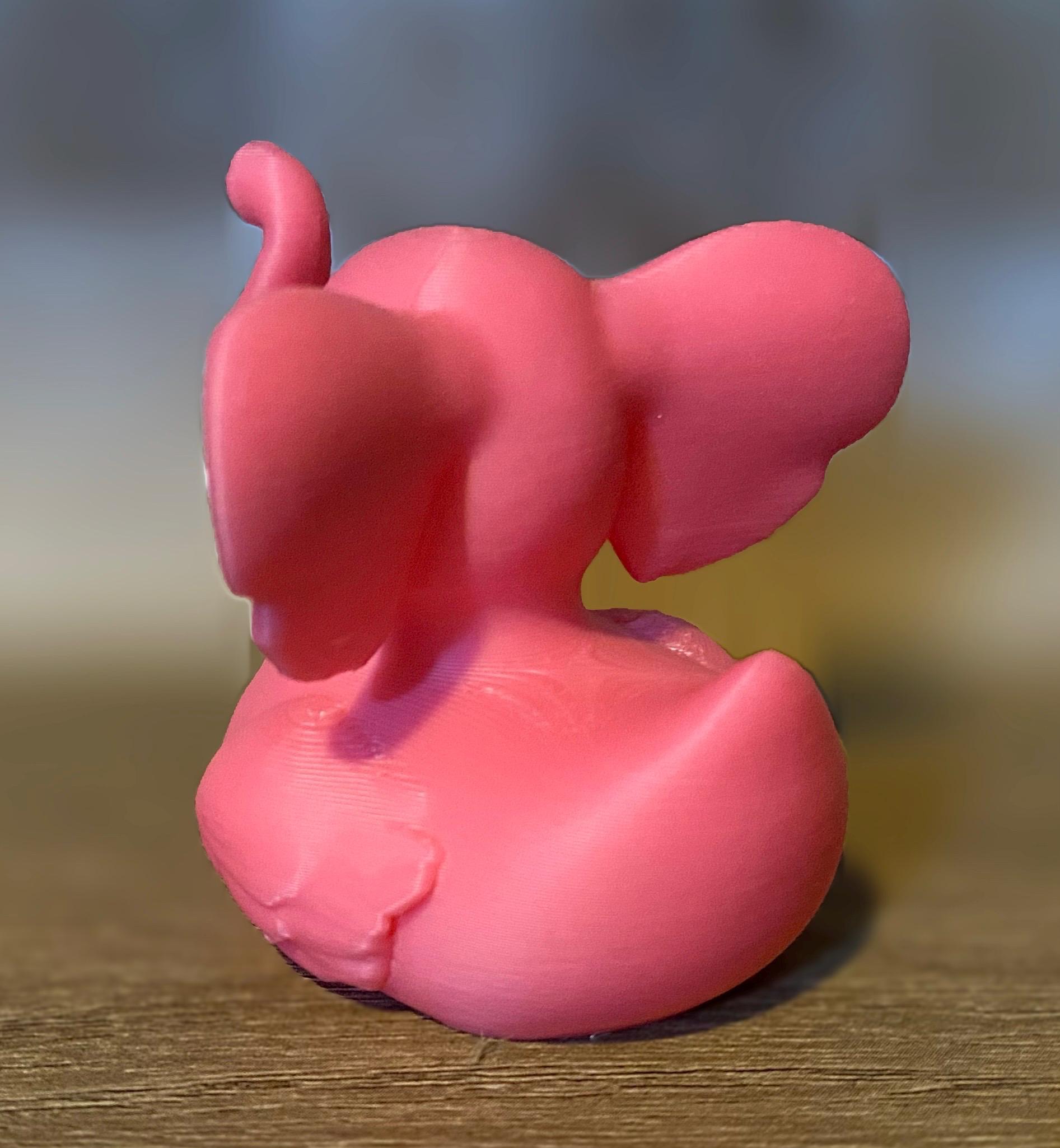 Pink Elephant Duck - 3D Printed Figurine - Car Dashboard Decor ...