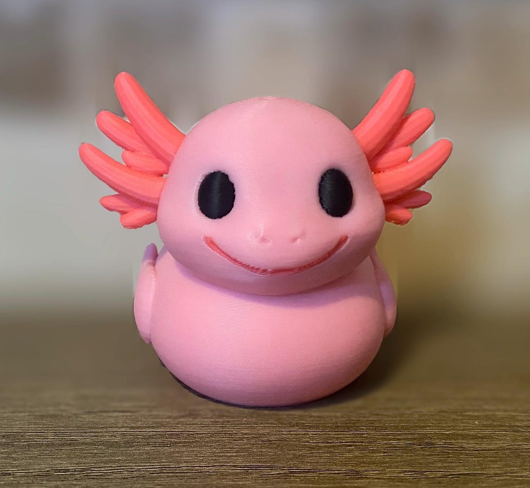 Axolotl Duck - 3D Printed Figurine - Car Dashboard Decor - Ducking Gift ...