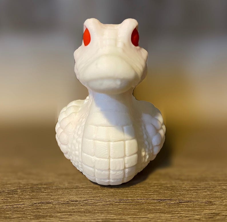 Albino Crocodile Duck - 3D Printed Figurine - Car Dashboard Decor ...