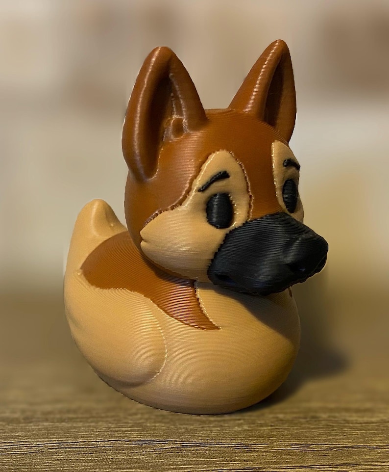 German Shepherd Duck- 3D Printed Figurine - Ducking Gift - Cruises ...