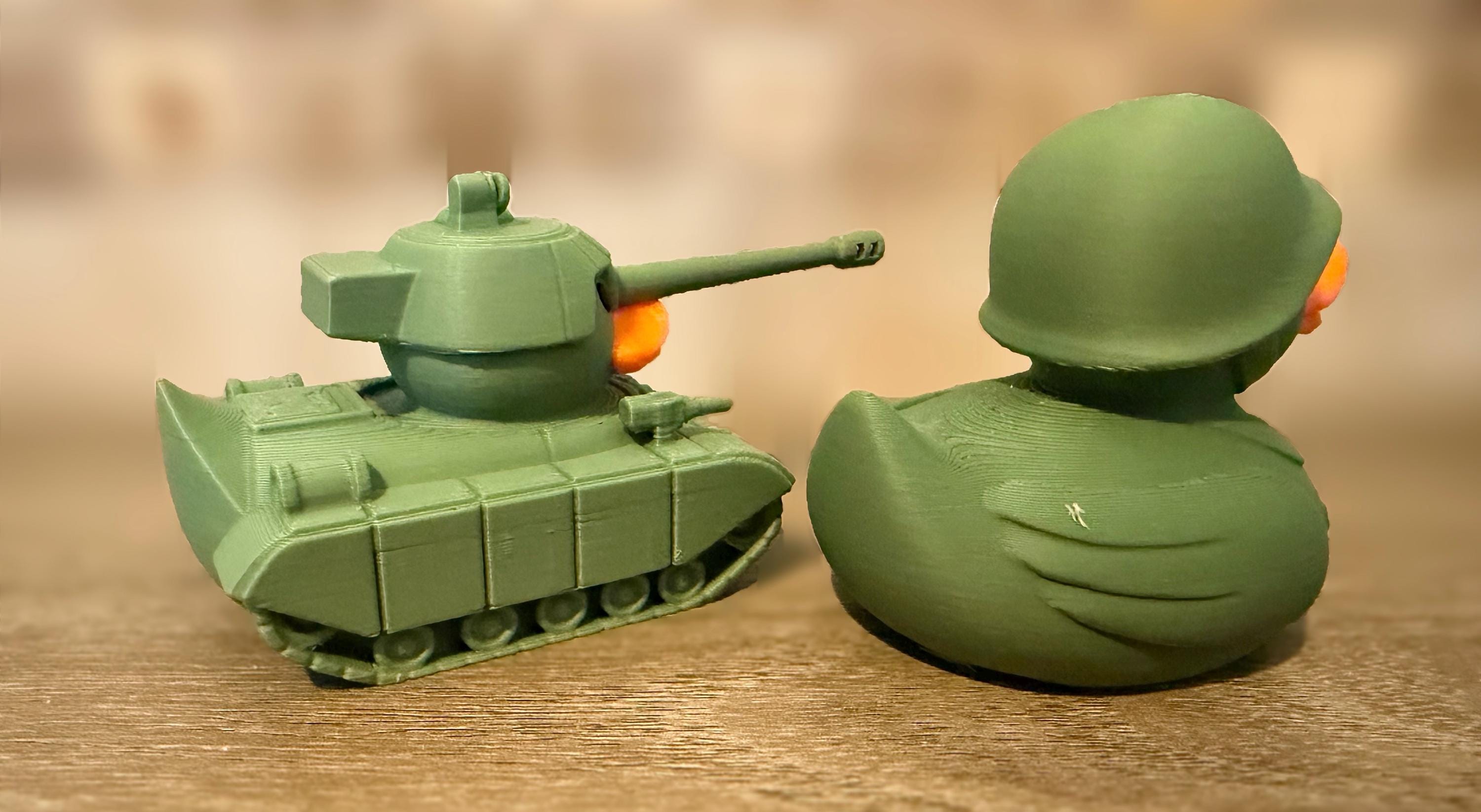 3D Printed Army Duck & Tank Duck - Jeep Ducking 2-pack - Etsy
